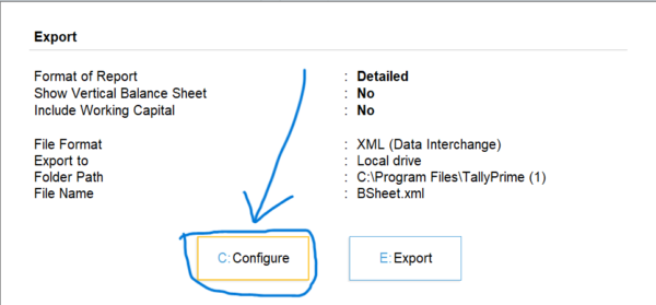 How to Configure & Print Balance Sheet Report in TallyPrime to in Excel ...