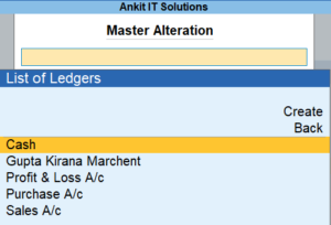 How to Delete Ledger from TallyPrime – Ankit IT Solutions – Training Institute