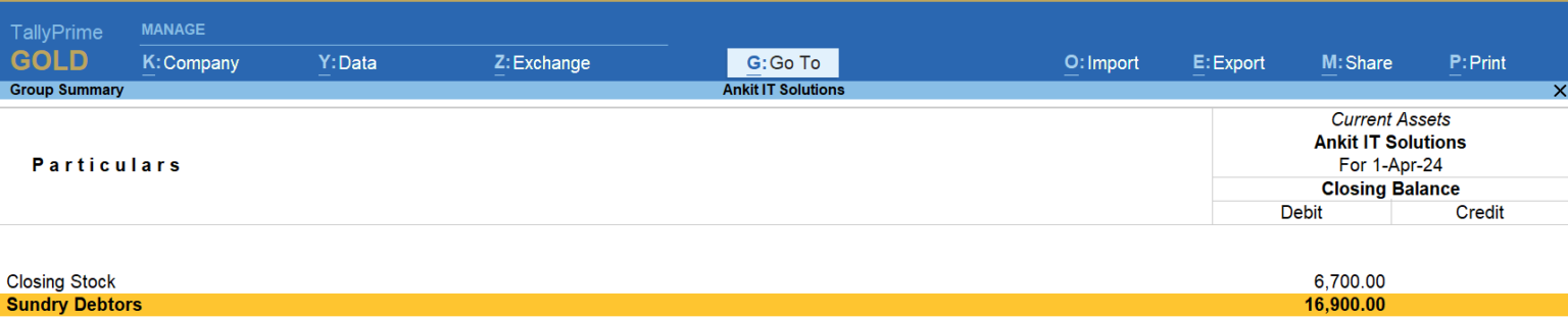 Sales Voucher in Tally Prime - Ankit IT Solutions - Training Institute