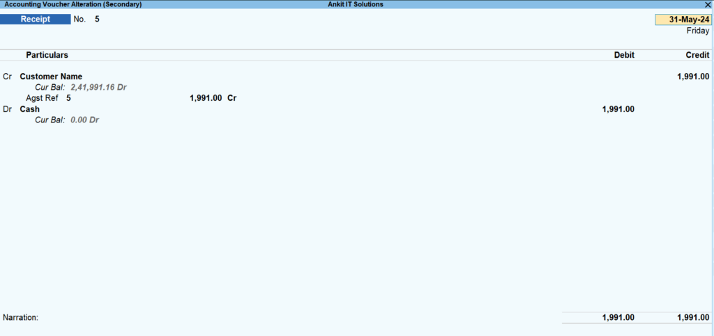 Optional Vouchers in TallyPrime – A Step-by-Step Guide - Ankit IT ...