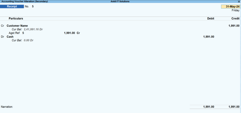 Optional Vouchers in TallyPrime – A Step-by-Step Guide - Ankit IT ...